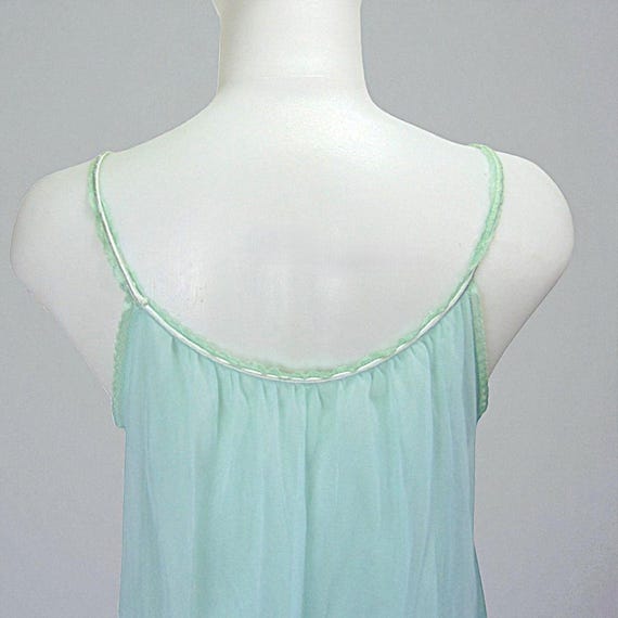 1960s Van Raalte Aqua Chiffon Peignoir Lingerie Set –… - Gem