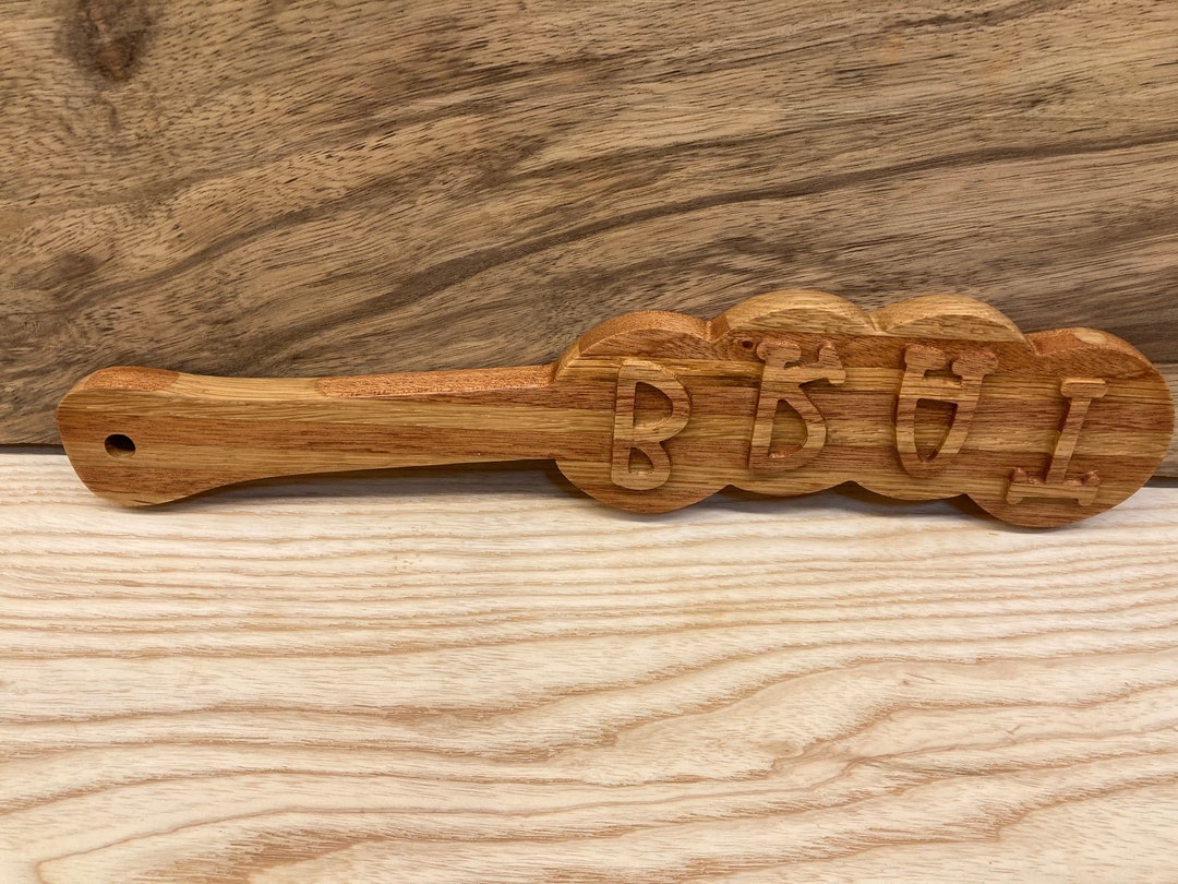 Wooden Spanking Paddle Brat Made To Order Etsy