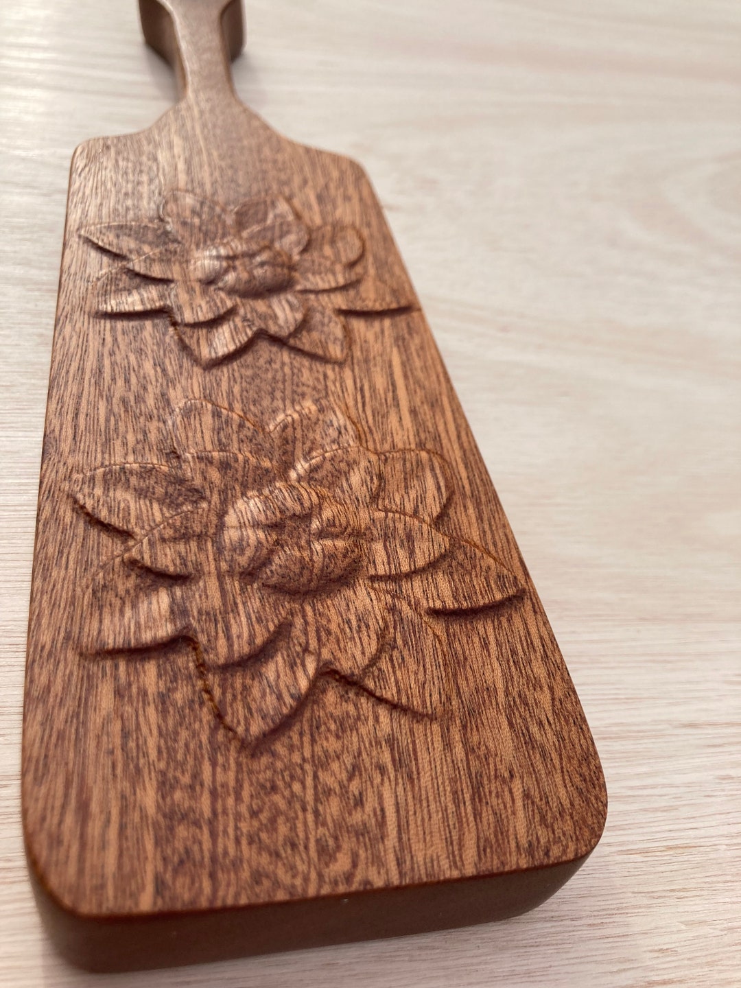 3D Flower Spanking Paddle Sapele - Etsy