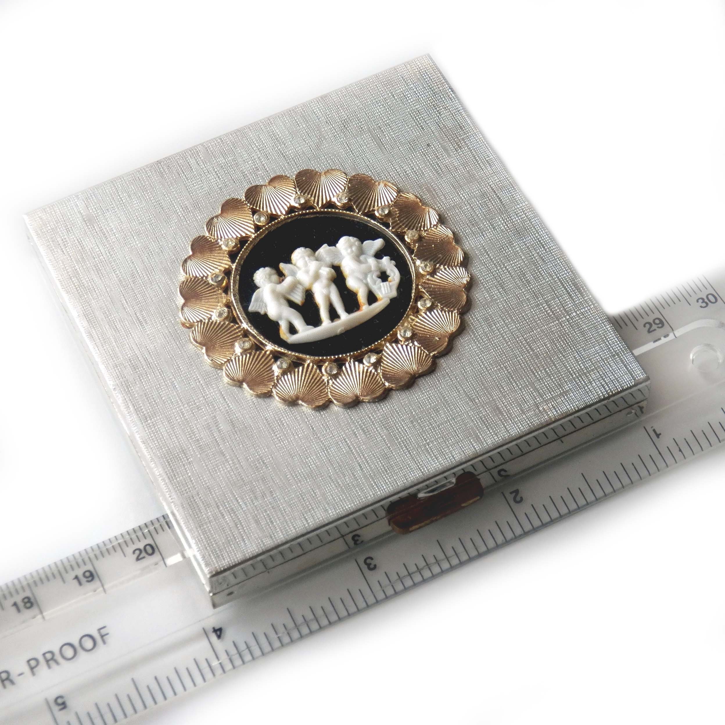 Cupids Musicians Cameo Volupte Powder Compact 1950s, Heart and ...