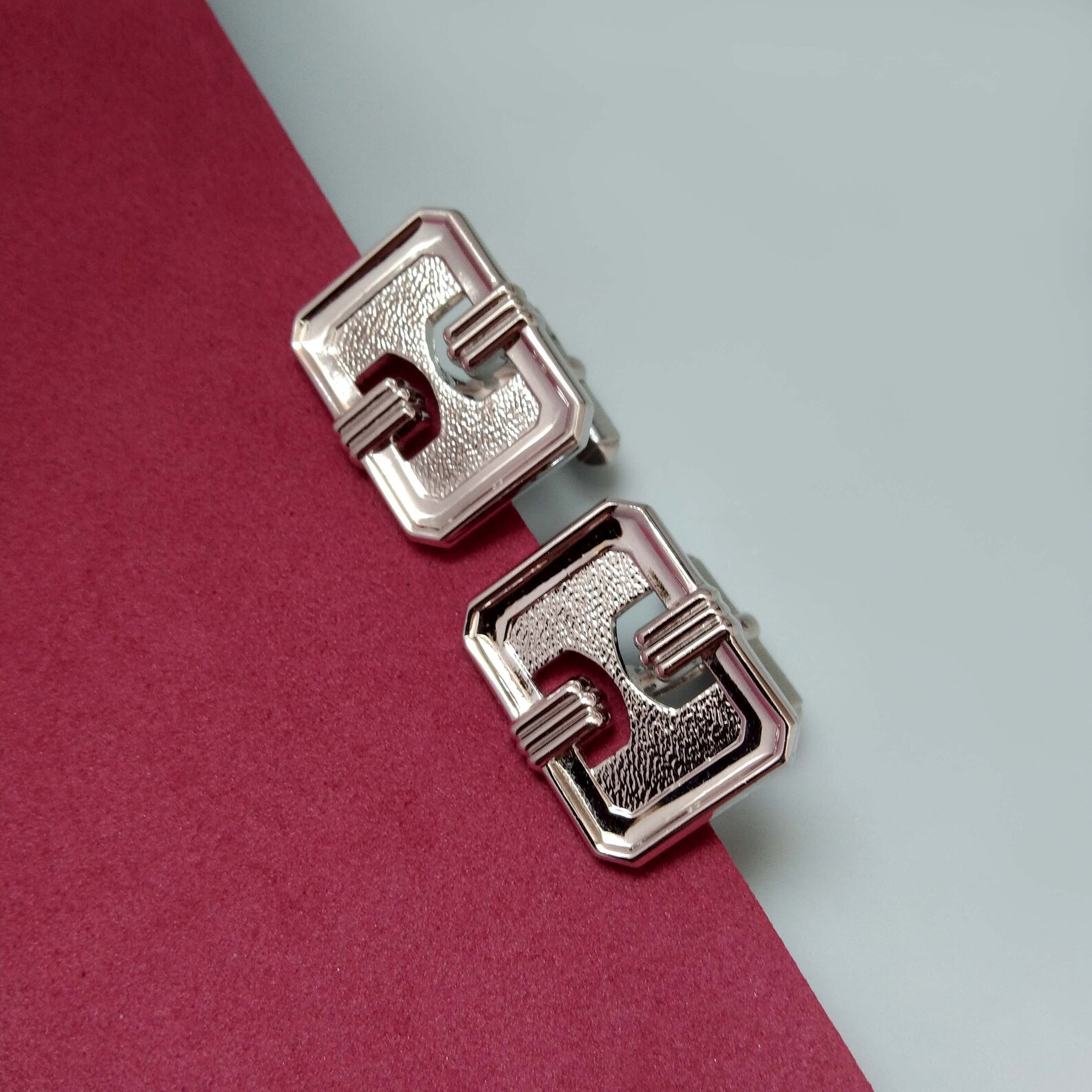 Large Sterling Silver Letter H Cufflink, Rhodium Plated 925 Silver Huge ...