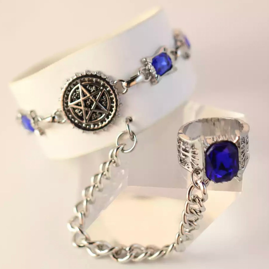 Handmade Ciel Phantomhive Seal Wrap Bracelet and Ring Set From - Etsy