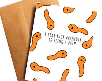 Funny Appendix Card - Etsy