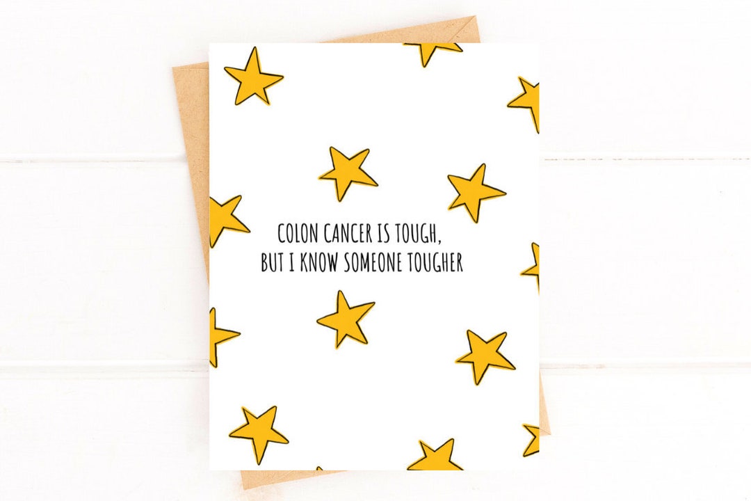 Colon Cancer Support Card Colorectal Cancer Card Colon Cancer - Etsy