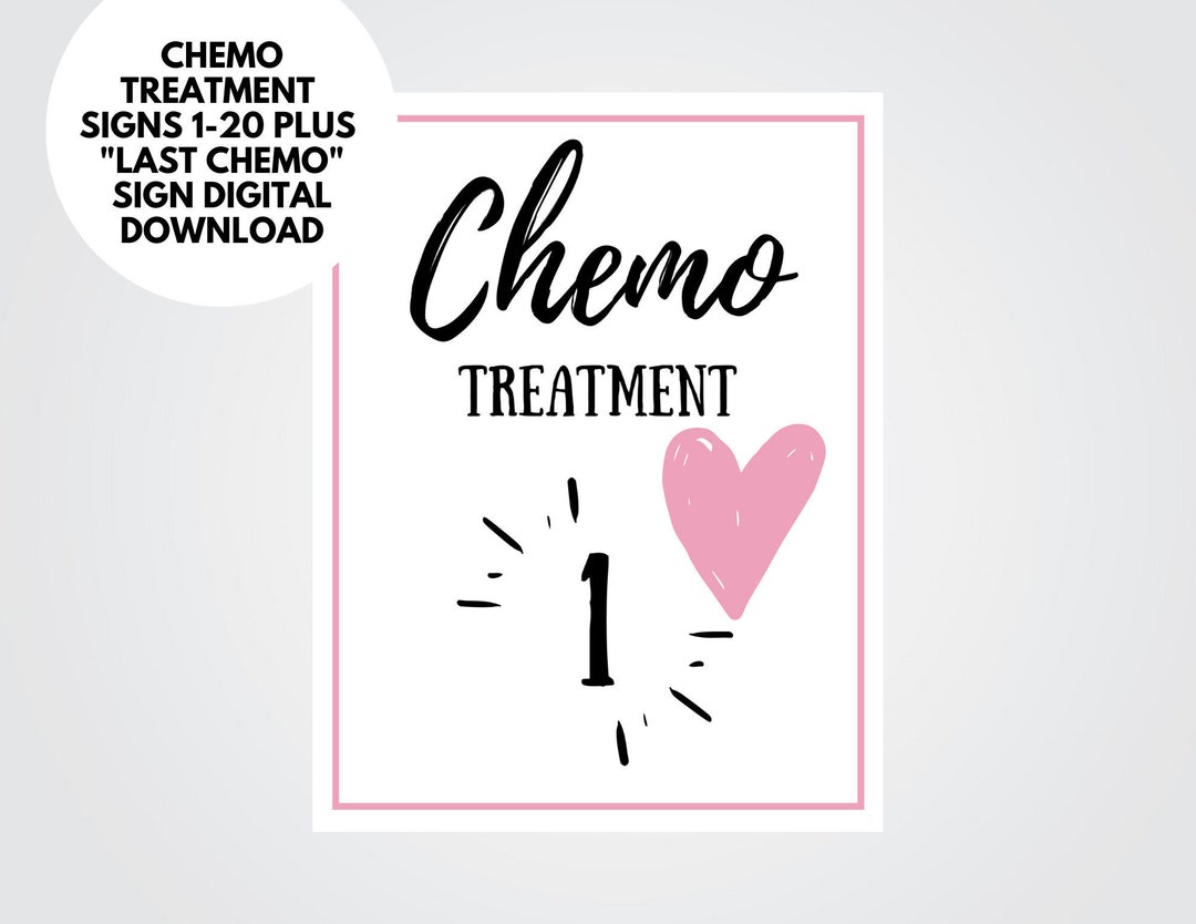 Printable Chemo Sign Set Last Day of Chemo Sign Custom Done Chemo Sign ...