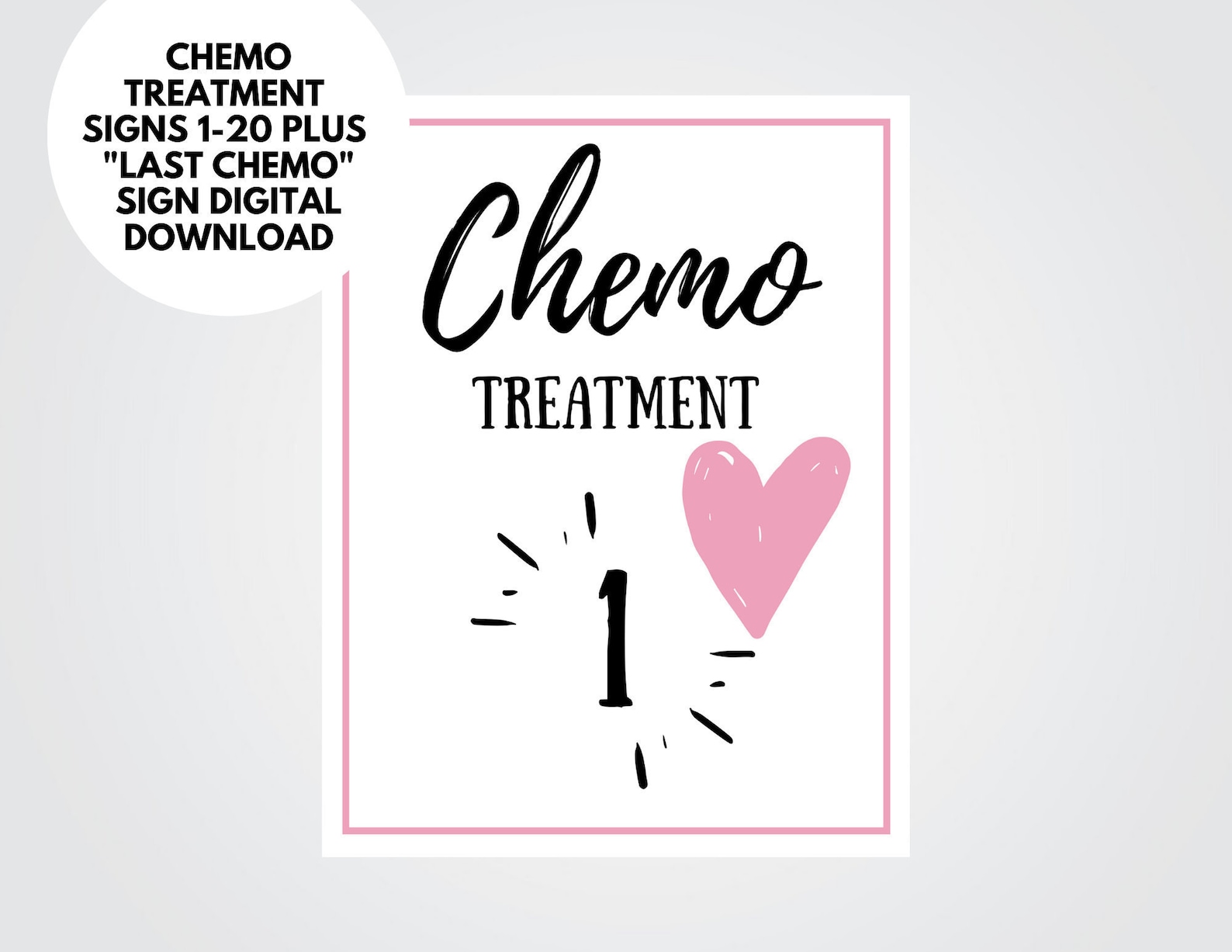 Printable Chemo Sign Set Last Day of Chemo Sign Custom Done | Etsy