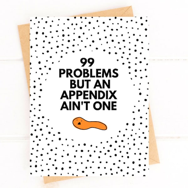 Funny Appendix Card - Etsy