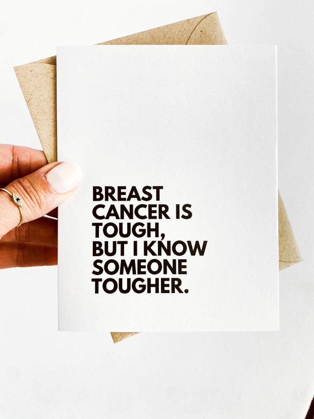 Breast Cancer Get Well Card: 'someone Tougher' Greeting - Etsy