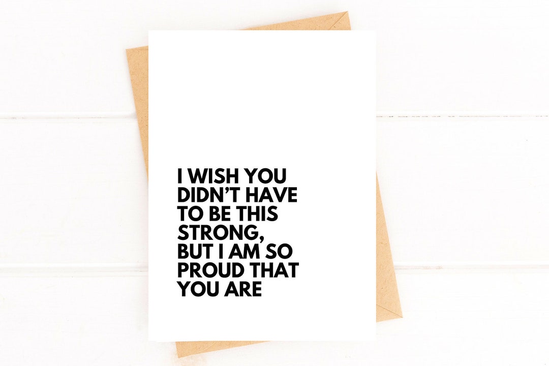 Support Card: I'm Proud of You, Encouragement Card - Etsy