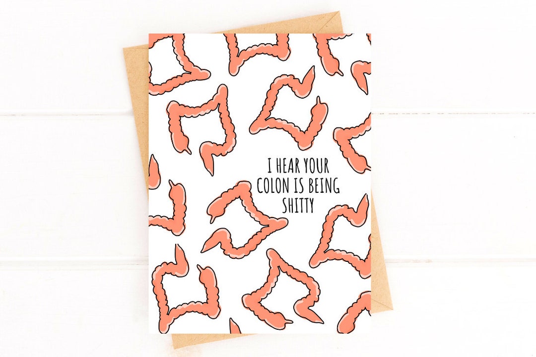 Funny Colon Cancer Card Colon Being Shitty Card Colorectal Cancer - Etsy