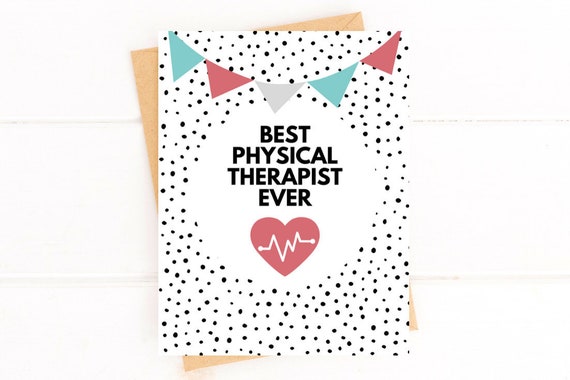 Physical Therapist Card For Physical Therapist Doctor Etsy