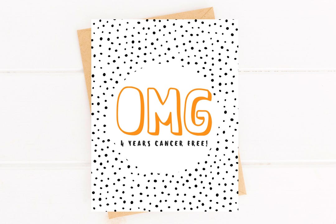 4 Year Cancer Survivor Card Four Years Cancer Free Anniversary Card - Etsy
