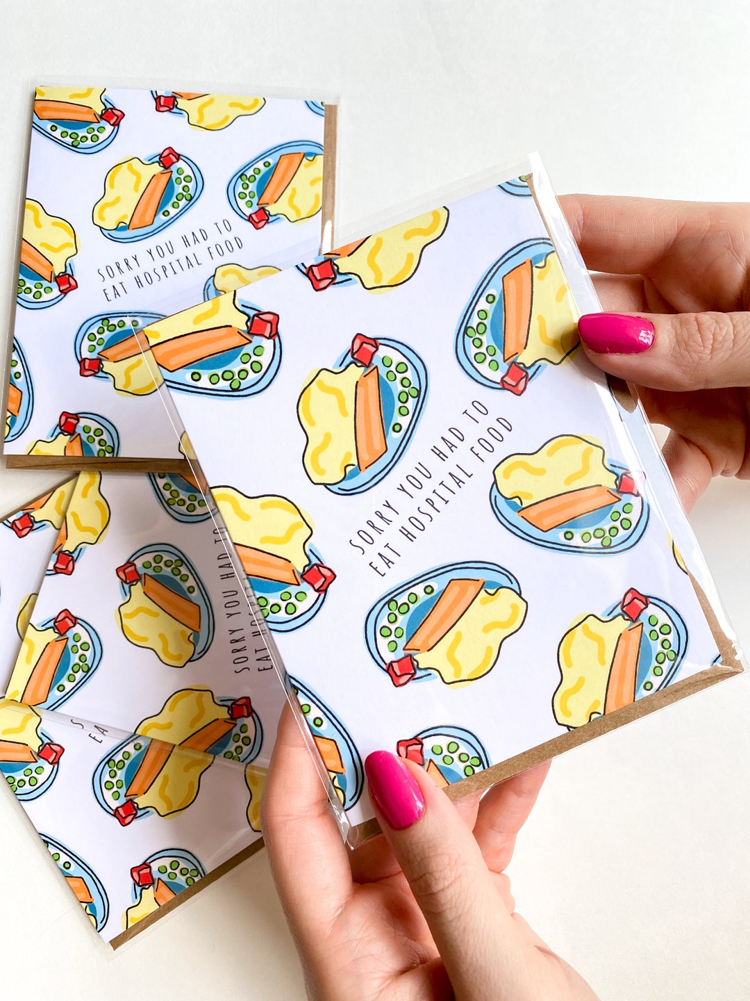 Funny Get Well Card Hospital Food Feel Better Card Get Well Soon Card ...