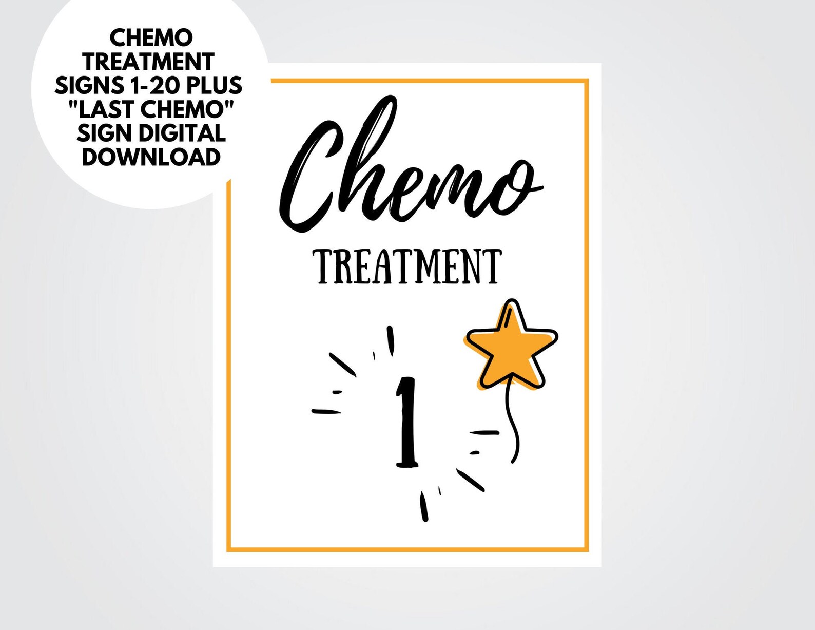 Printable Chemo Sign Set Last Day of Chemo Sign Custom Done | Etsy