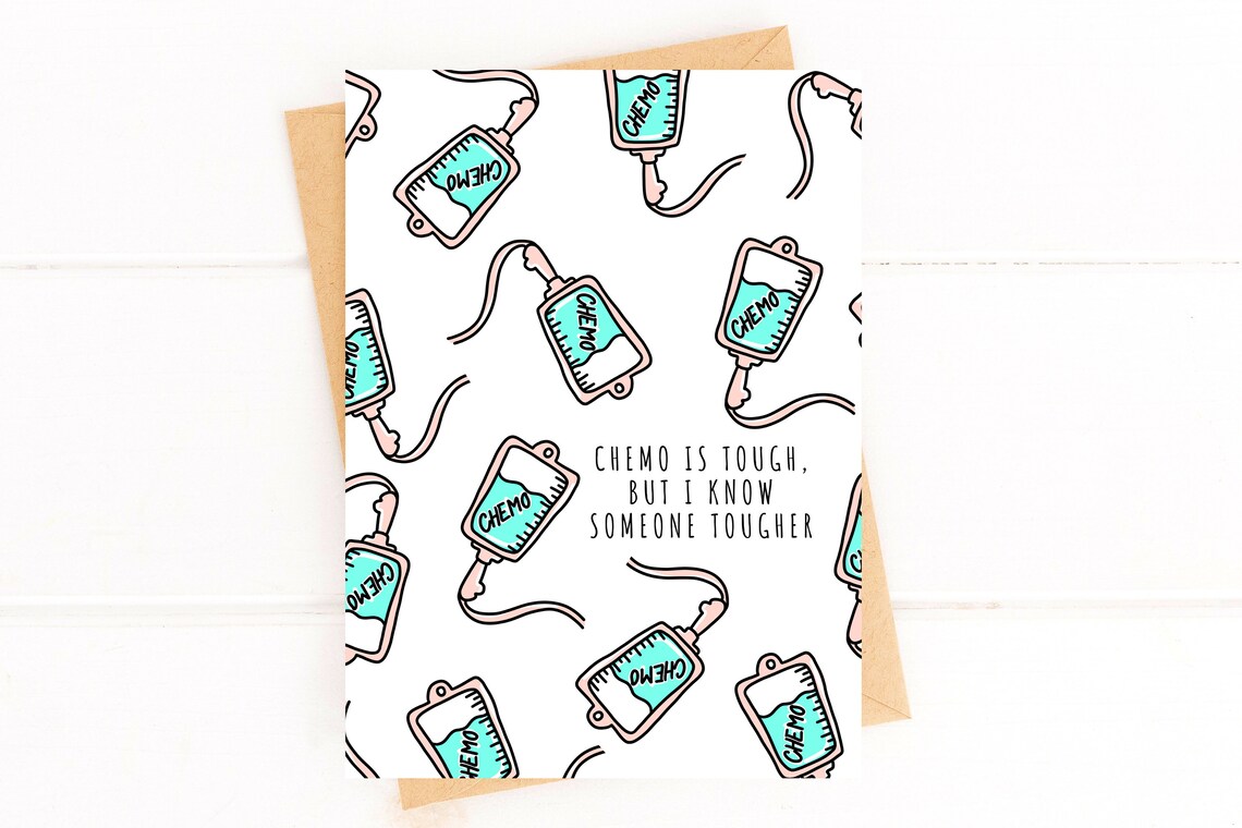 Chemo Card Chemotherapy Get Well Cancer Card for Her Breast | Etsy
