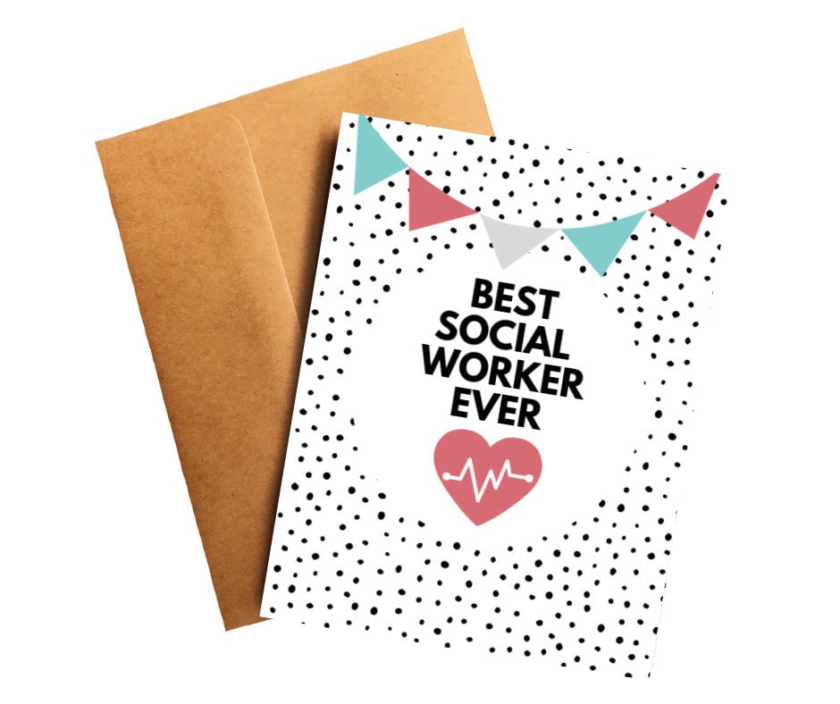 Paper & Party Supplies Greetings Card Social Worker Gift Personalized ...