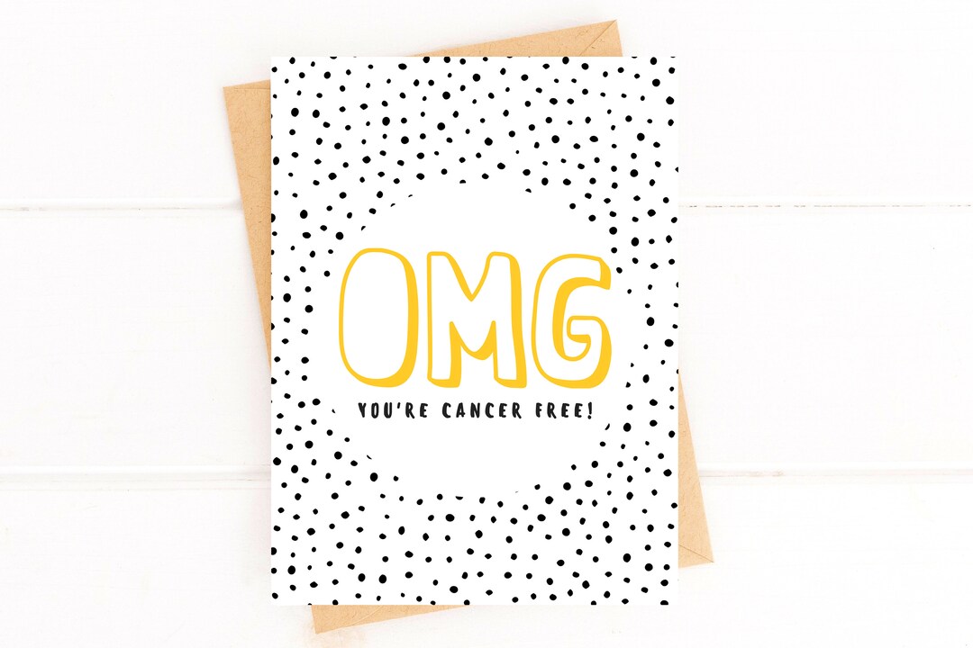 OMG You're Cancer Free Card Remission Congratulations NED Congrats Card ...