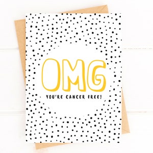 OMG You're Cancer Free Card Remission Congratulations NED Congrats Card ...