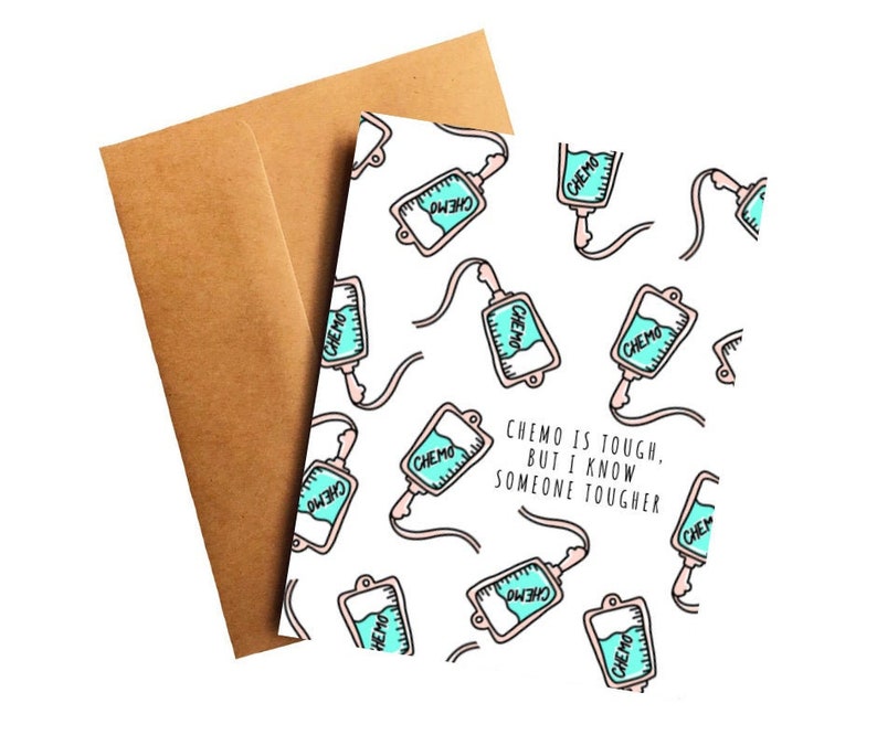 Chemo Card Chemotherapy Get Well Cancer Card For Her Breast | Etsy