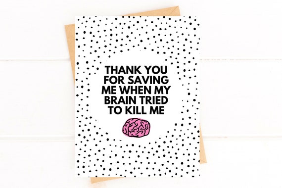 Brain Card Doctor Thank You Brain Cancer Card Brain Surgery - Etsy