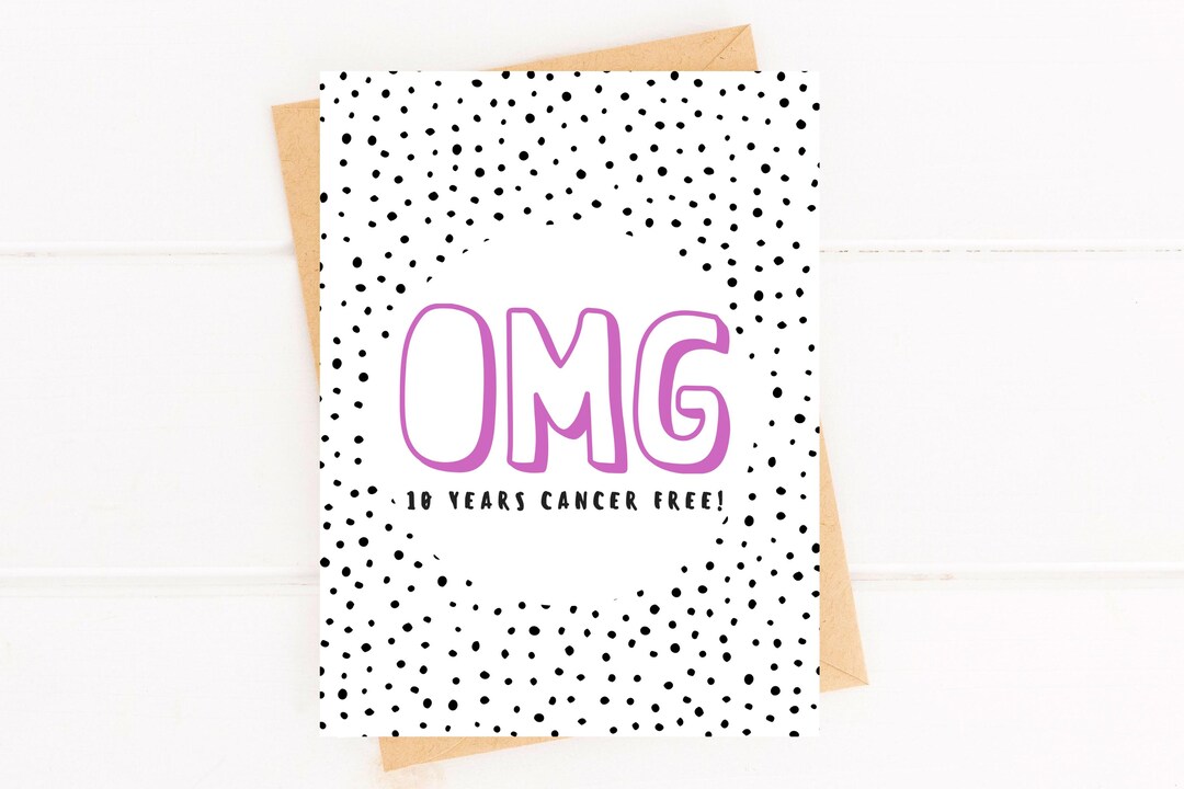 10-year Cancer Survivor Card Remission Card Cancer Free Card - Etsy