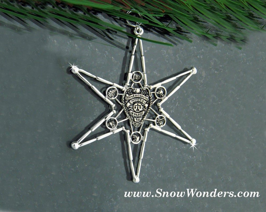 POLICE Snowwonders® Snowflake Ornament/pendant , (5170)policeman Gift ...