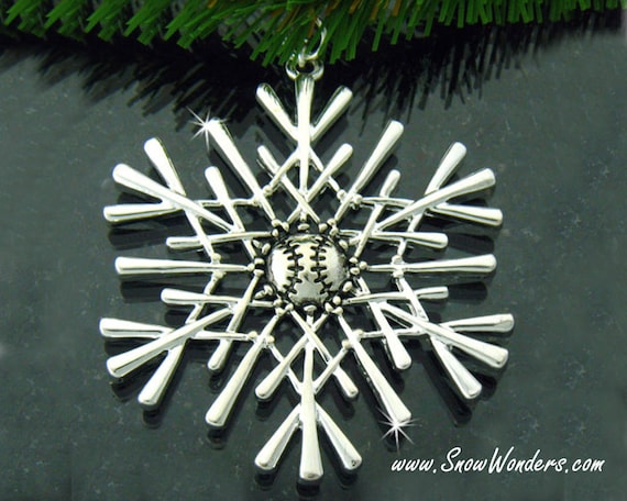 Baseball Snowwonders® Snowflake Ornament 5817 Baseball Tball | Etsy