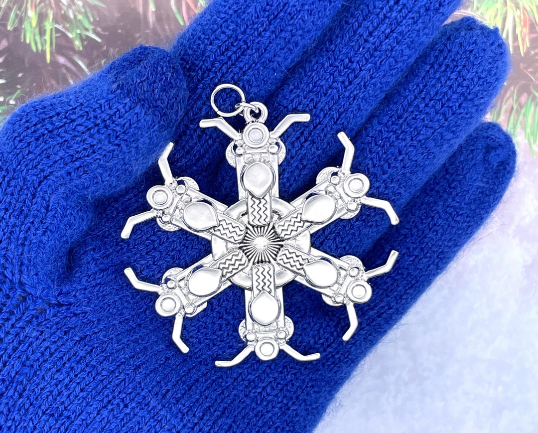 Motorcycle Snowwonders® Snowflake Ornament, 5193, Snowflake, Bike Rider ...