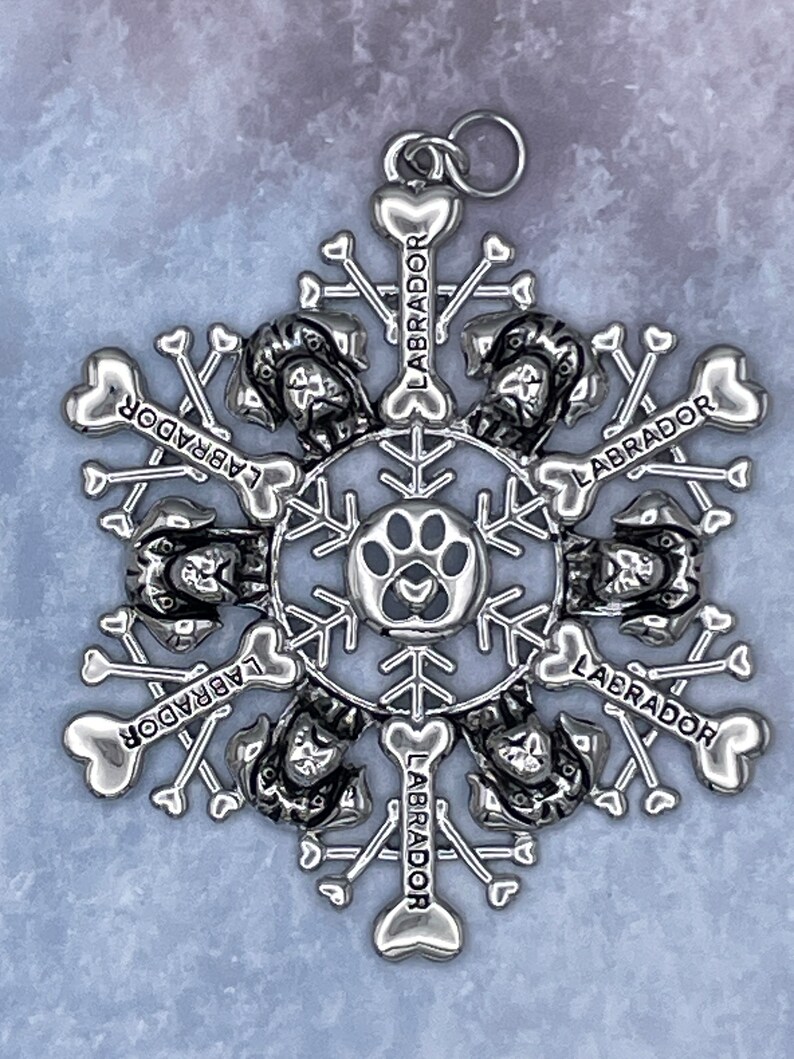 Labrador Retriever Dog Ornament, Snowwonder® (SW6078) Snowflake Themed ...