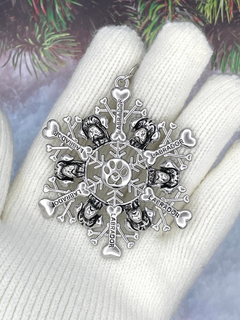 Labrador Retriever Dog Ornament, Snowwonder® (SW6078) Snowflake Themed ...