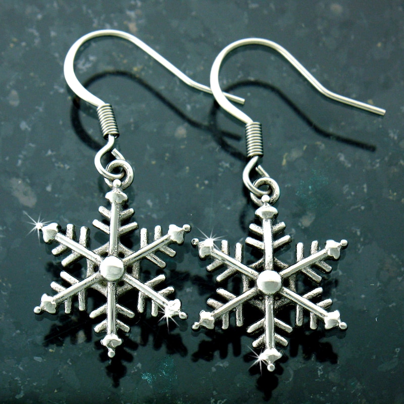 Snowflake Earrings - Etsy