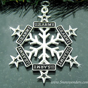 US ARMY Collectible Snowwonders® Snowflake Ornament, (6049)military ...