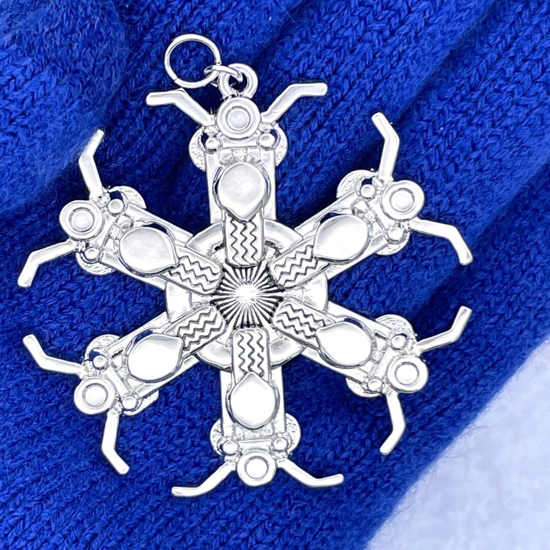 Motorcycle Snowwonders Snowflake Ornament, 5193, Biker Personalized ...