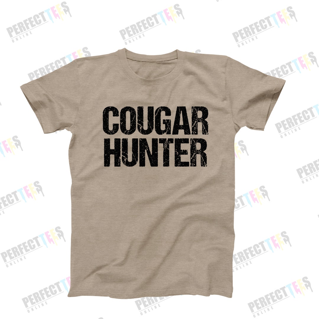 Funny Cougar T-shirt, Cougar T-shirt for Men, Cougar Hunter Shirt, Funny Cougar Gift for Him ...