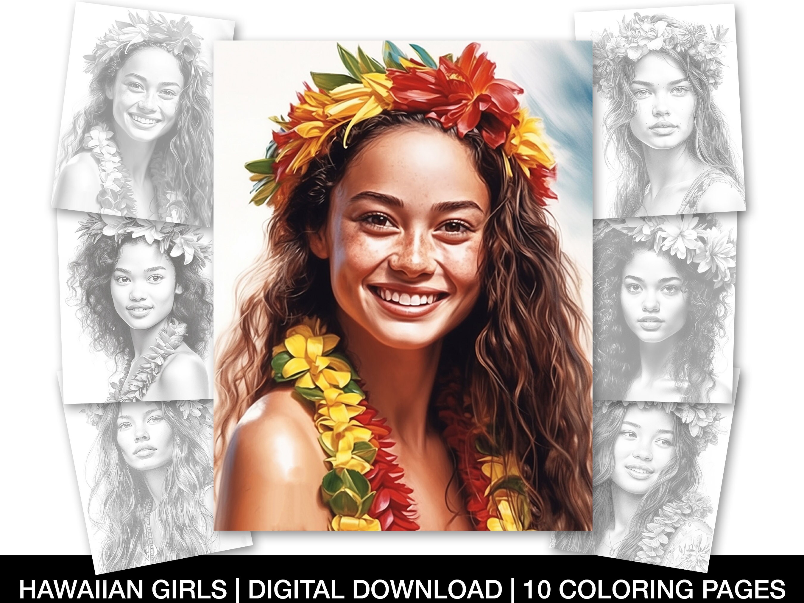 Hula Coloring Pages