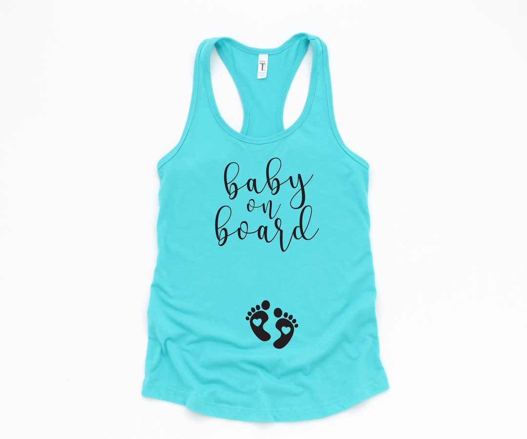 Baby on Board Tank, Mom-to-be Workout Tank, Pregnancy Tank, Pregnancy ...