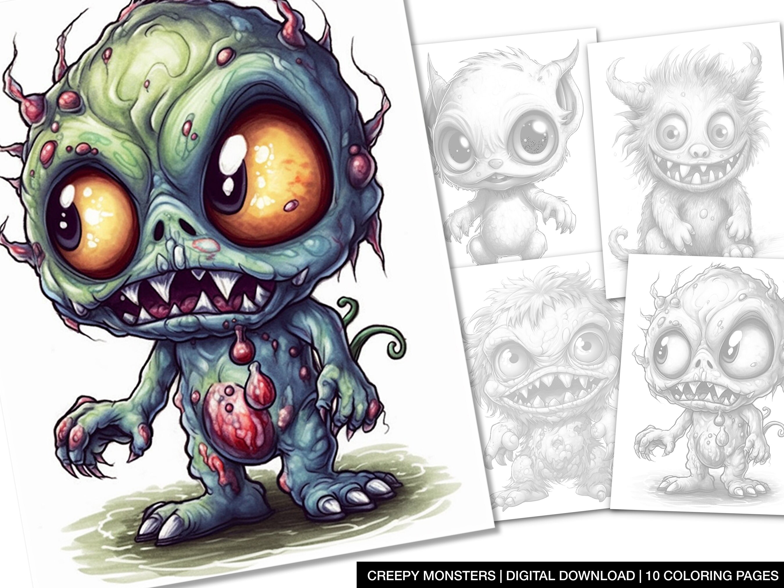 Scary Monster Coloring Pages
