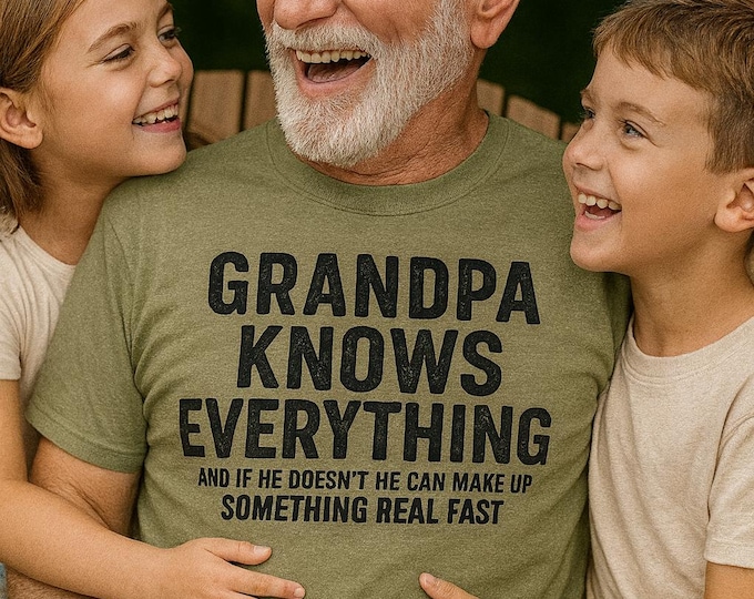 The Grandpa Code Shirt, Funny Grandpa T-shirt, Cool Grandpa Tee, Best ...