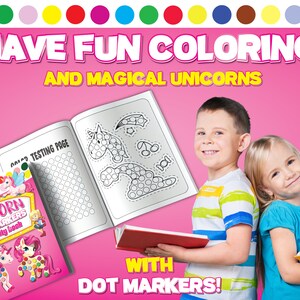 Printable Unicorn Do A Dot Coloring Pages for Kids, Unicorn Do A Dot ...