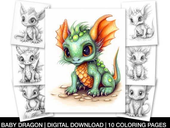 Baby Dragon Coloring Pages Printable