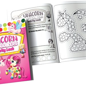 Printable Unicorn Do A Dot Coloring Pages for Kids, Unicorn Do A Dot ...
