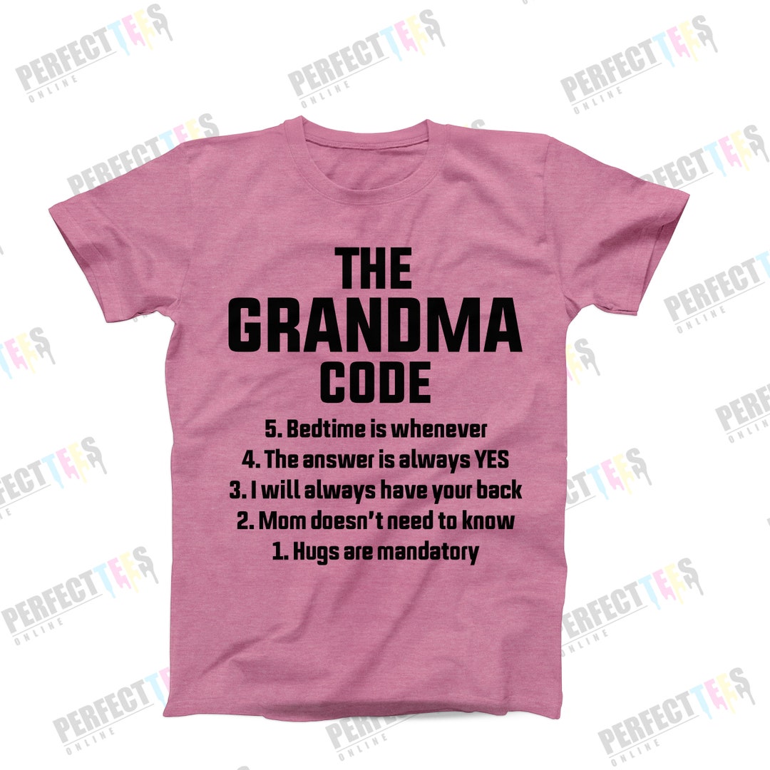 Funny Grandma Shirt, the Grandma Code, Best Grandma Shirt, Cool Grandma Tee, Grandma Birthday ...