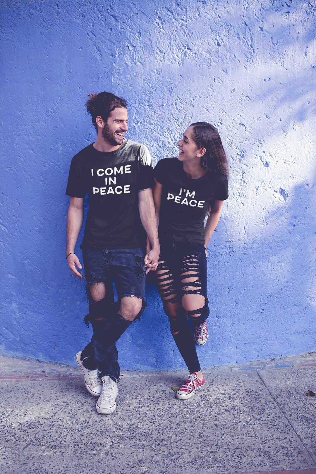 Couples Funny Matching Shirt, I Come in Peace, Gift for Him, I'm Peace ...