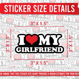 I Heart My Girlfriend Sticker: Funny Waterproof Vinyl Decal - Etsy