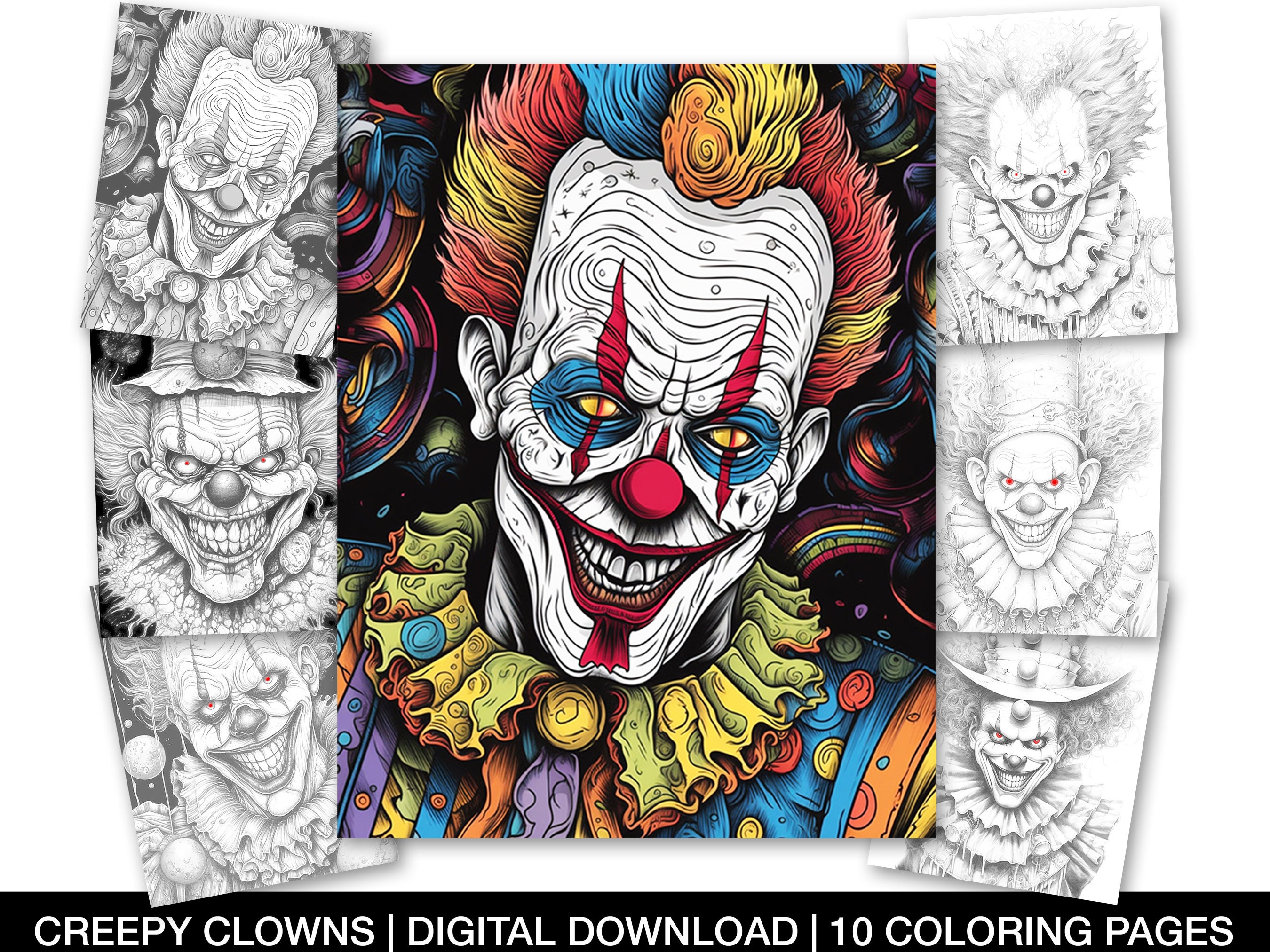 Coloring Pages Of Scary Clowns