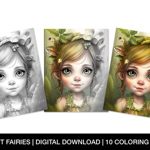 Forest Fairy Coloring Pages for Adults, Printable Forest Fairy, 10 ...