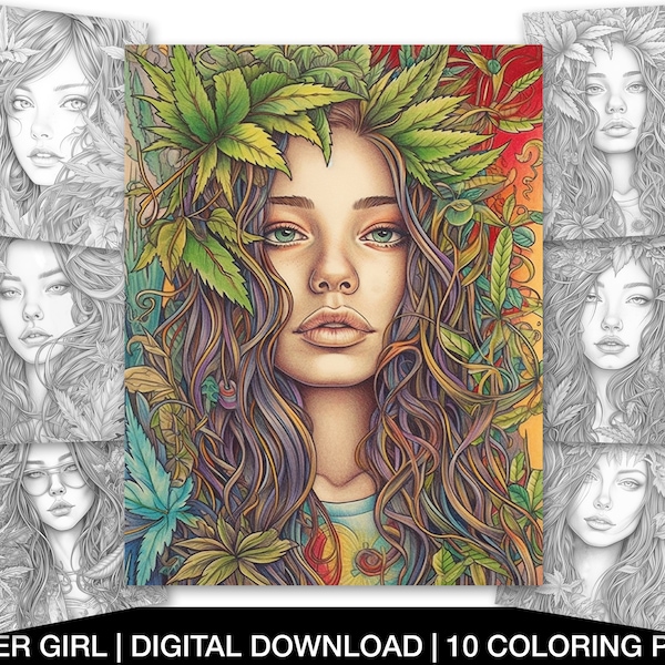 Printable Weed Coloring Pages - Etsy