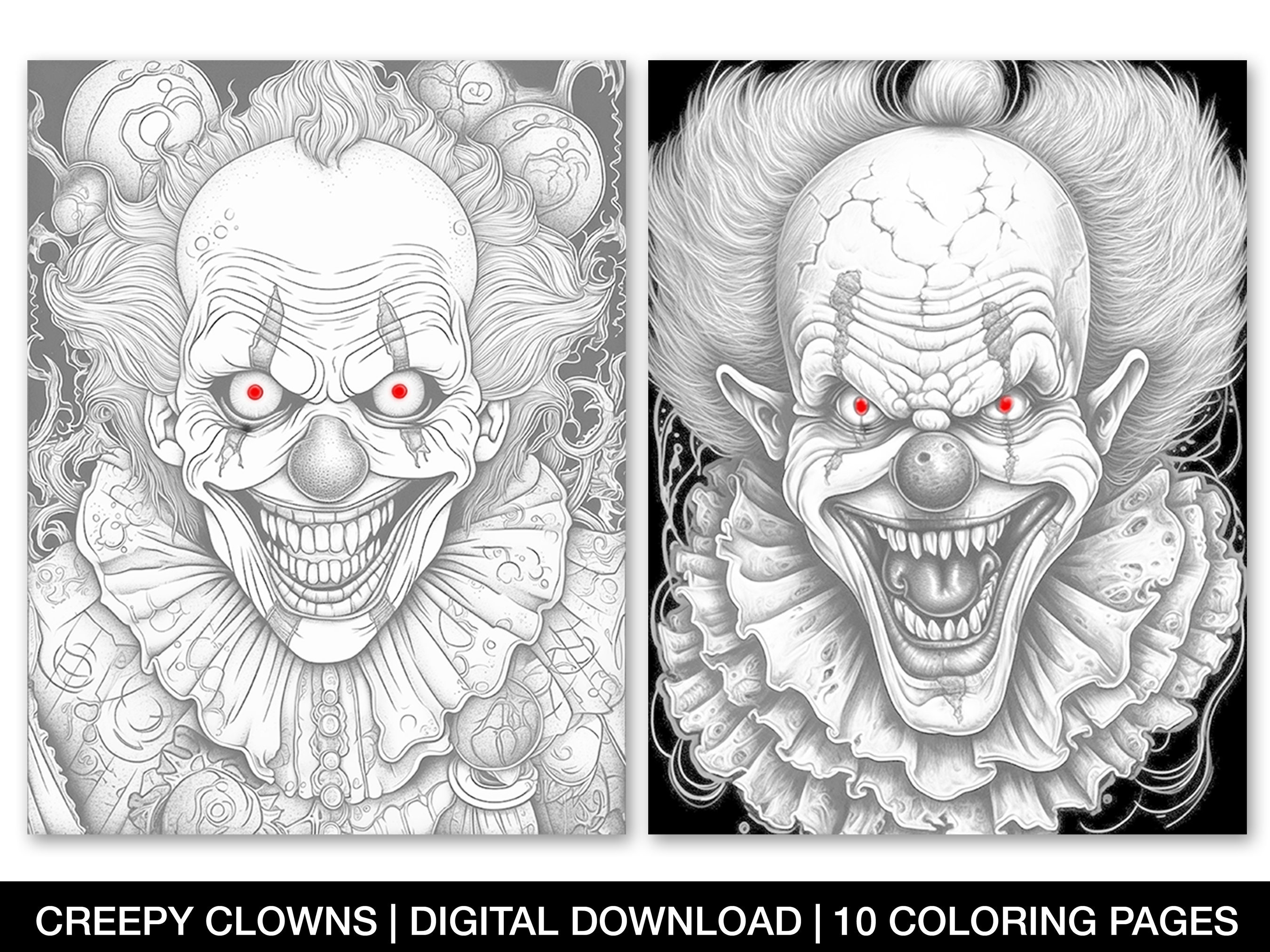 Coloring Pages Of Scary Clowns