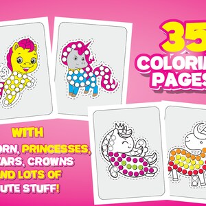 Printable Unicorn Do A Dot Coloring Pages for Kids, Unicorn Do A Dot ...