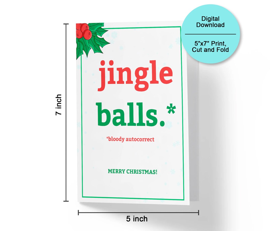 Funny Christmas Printable Cards Digital Holiday Cards Xmas - Etsy